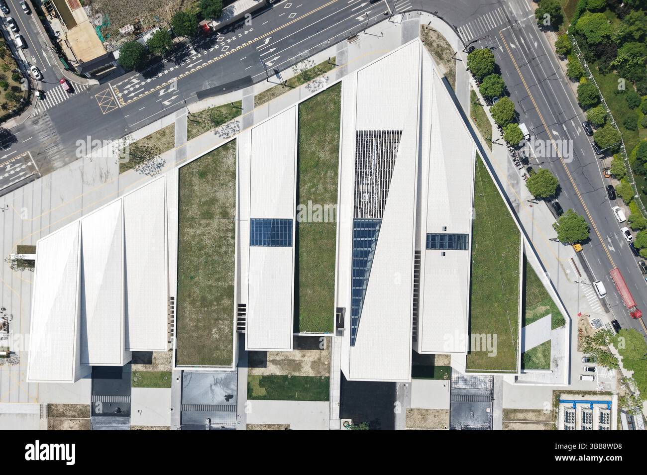 Aerial photo shows the Yujia Mountain Archaeological Museum, Zhejiang's ...