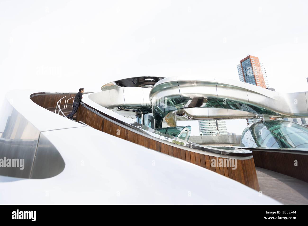 Rotterdam. 14th May, 2025. This photo taken on May 14, 2025 shows a view of the Fenix Museum in ...