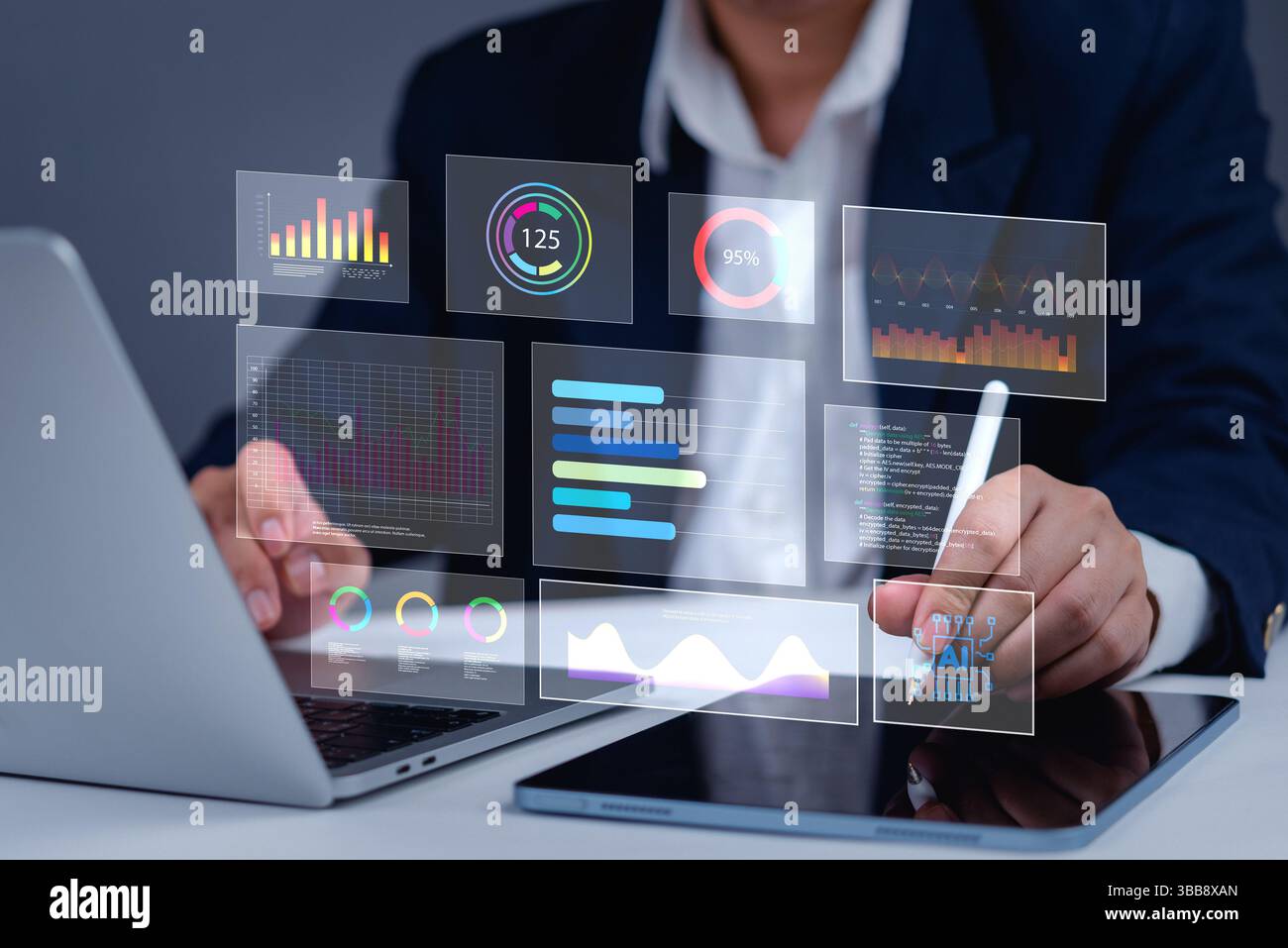 Digital office ai driven analytics hi-res stock photography and images - Alamy