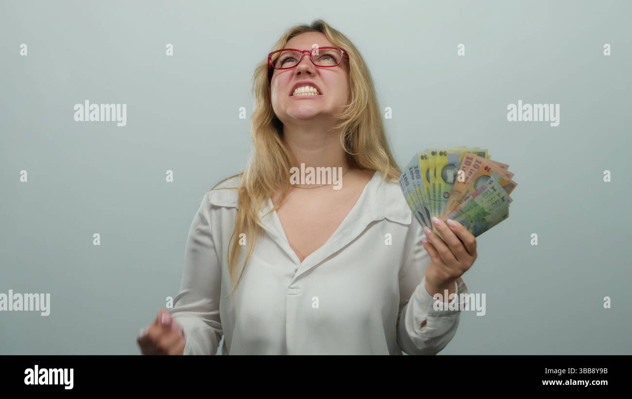 Woman clenches fist in hi-res stock photography and images - Alamy