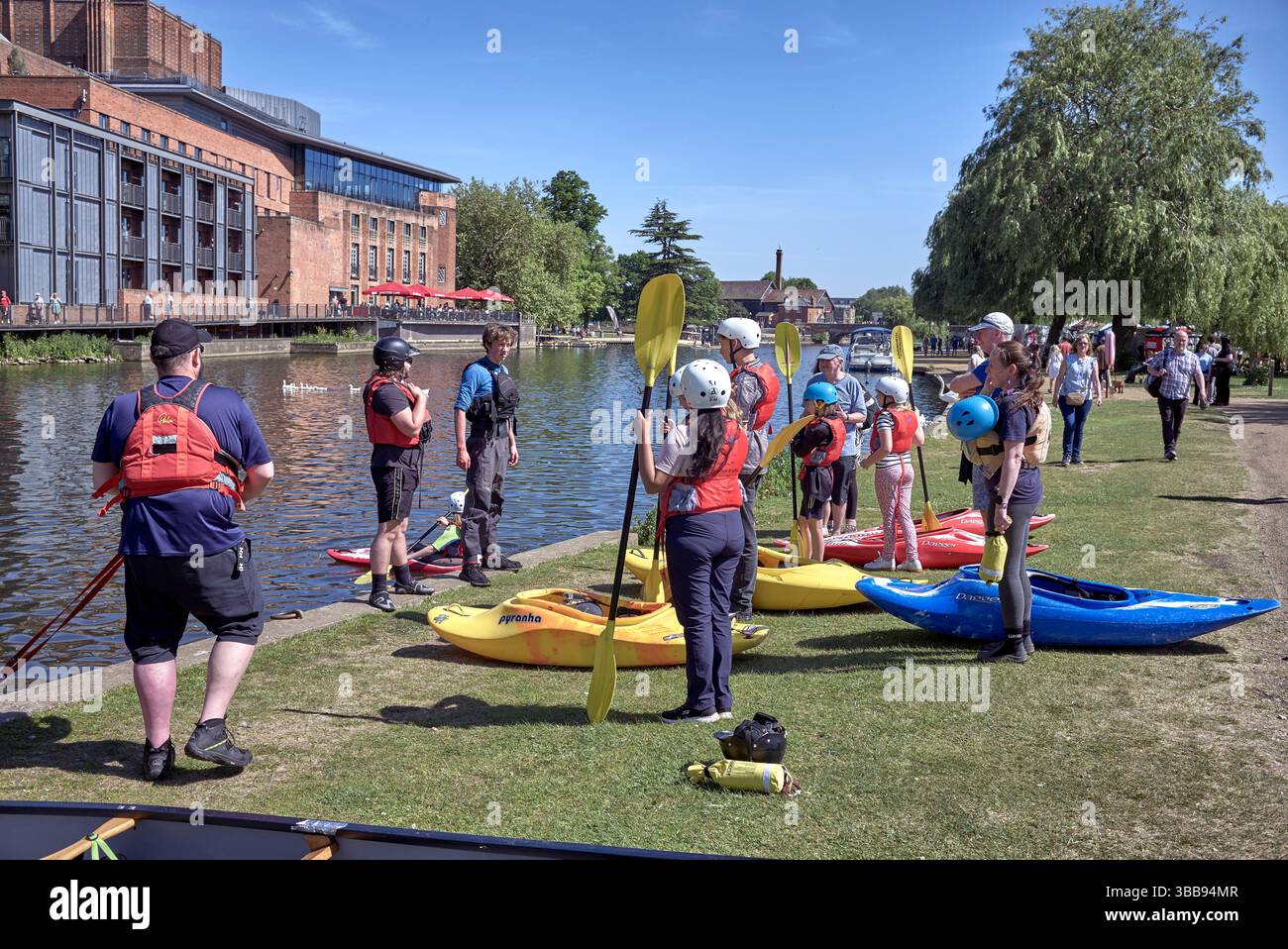 Kayak training for children at an outdoor activity day, Stratford upon ...