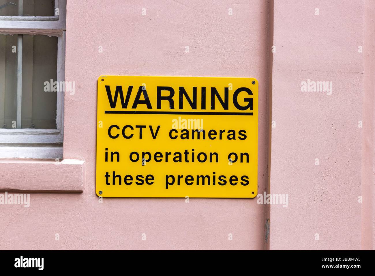 Yellow Warning Sign Alerting CCTV Cameras in Operation on These ...