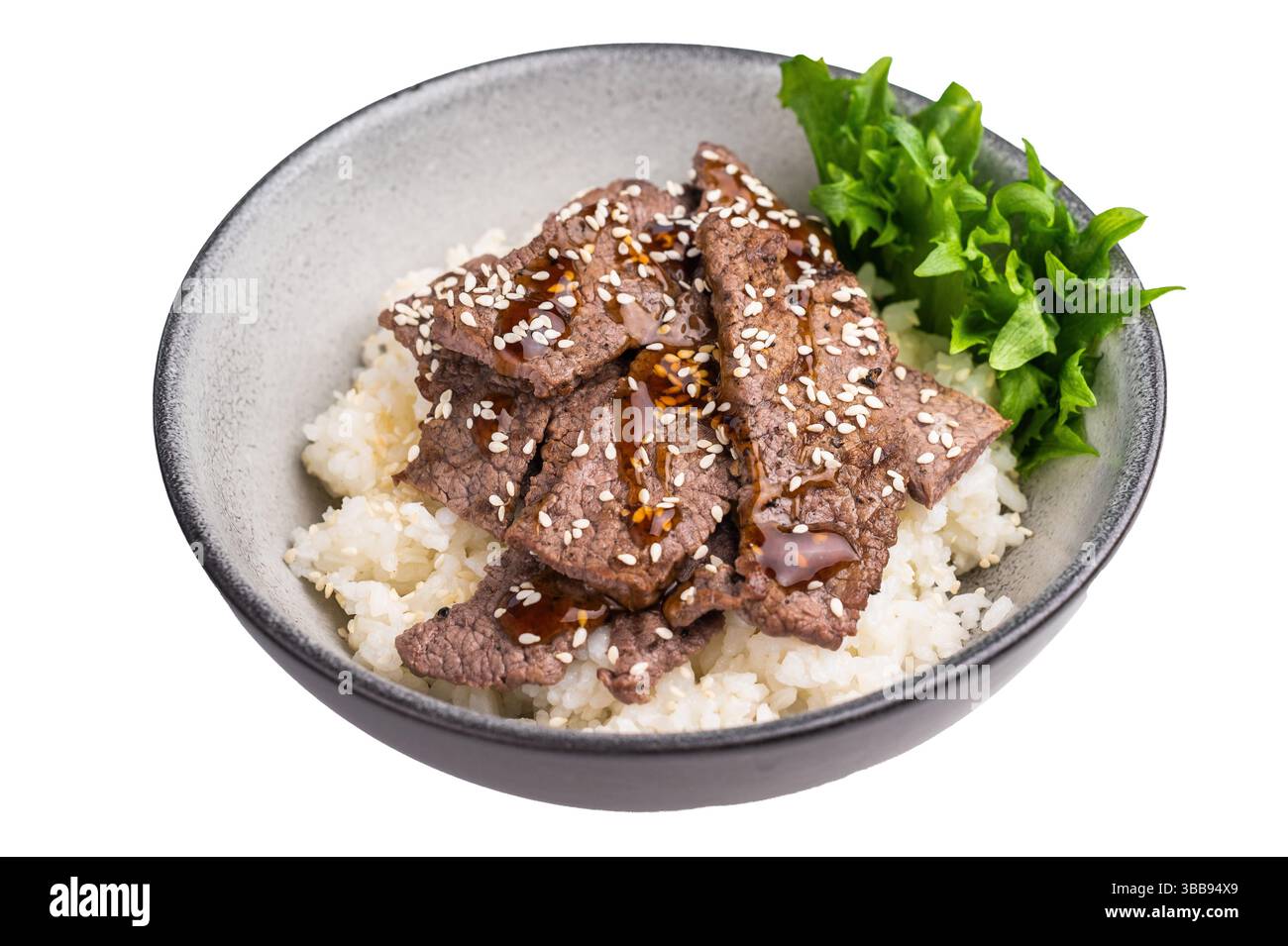 Delectable yakiniku feast, featuring a variety of marbled beef cuts and rice. A culinary journey ...