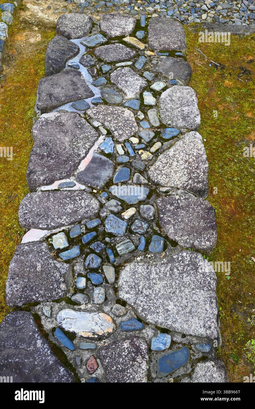 Stone paving at Katsura Imperial Villa and gardens,Kyoto,Japan Stock ...