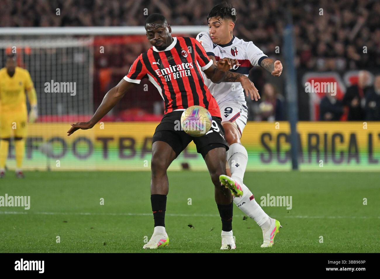Rome, Italy. 15th May, 2025. Youssouf Fofana of AC Milan, Santiago ...
