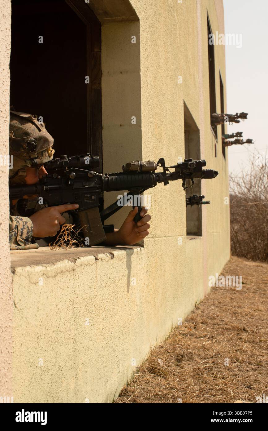 U.S. Marines with Company A, 9th Engineer Support Battalion, 3rd Marine ...
