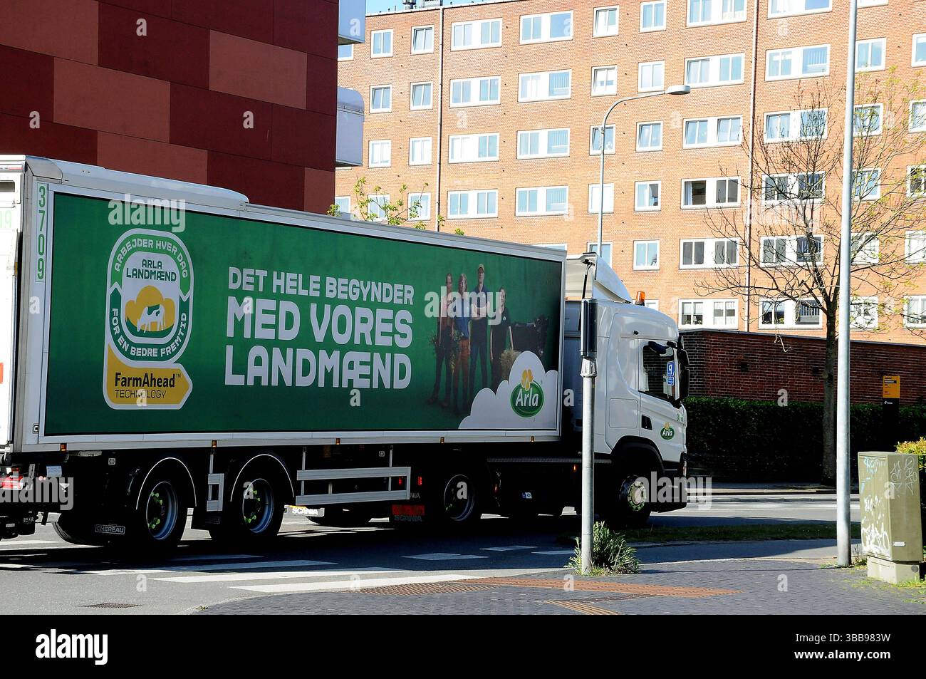 Kastrup/Copenhagen/ Denmark/15 may 2025/Arla dairy food trucke delivery ...