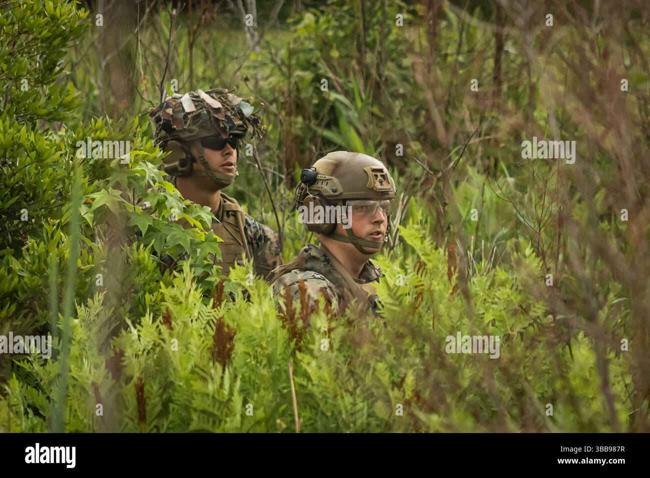 U.S. Marine Corps Lance Cpl. Owen Kelly, left, a mortarman, and Lance ...