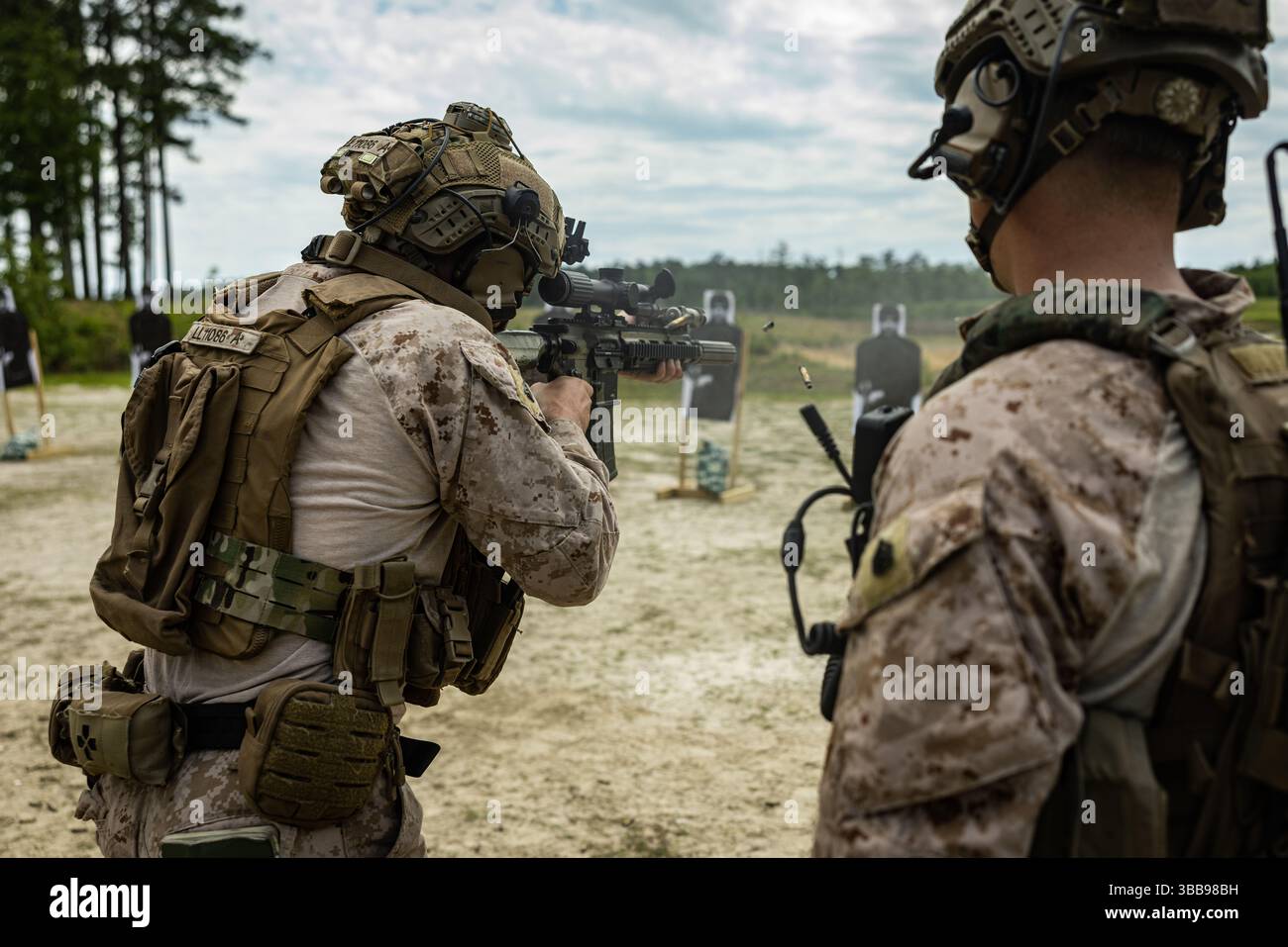 U.S. Marine Corps Sgt. Lewis Lheureux, left, an infantry rifleman with ...