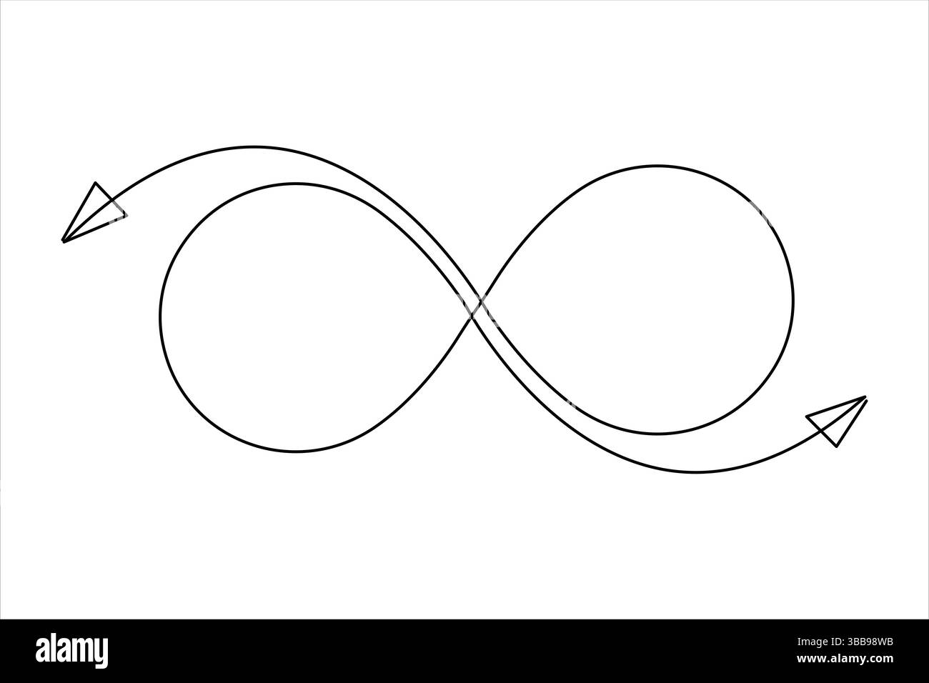 Single continuous line of infinity symbol. Vector one line illustration ...