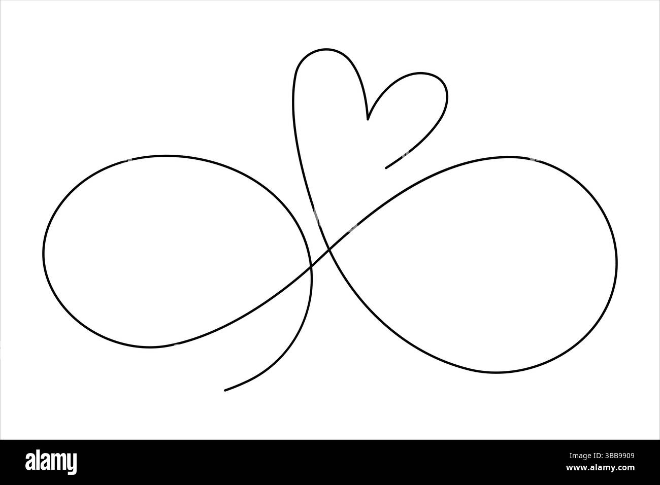 Single continuous line of infinity symbol. Vector one line illustration ...