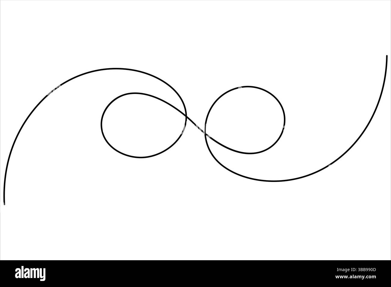 Single continuous line of infinity symbol. Vector one line illustration ...