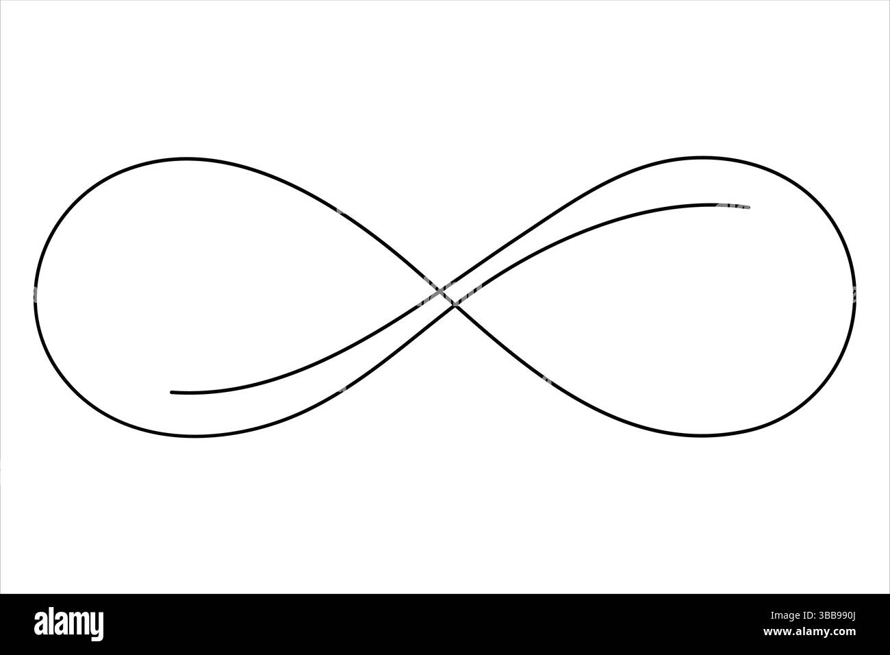 Single continuous line of infinity symbol. Vector one line illustration ...