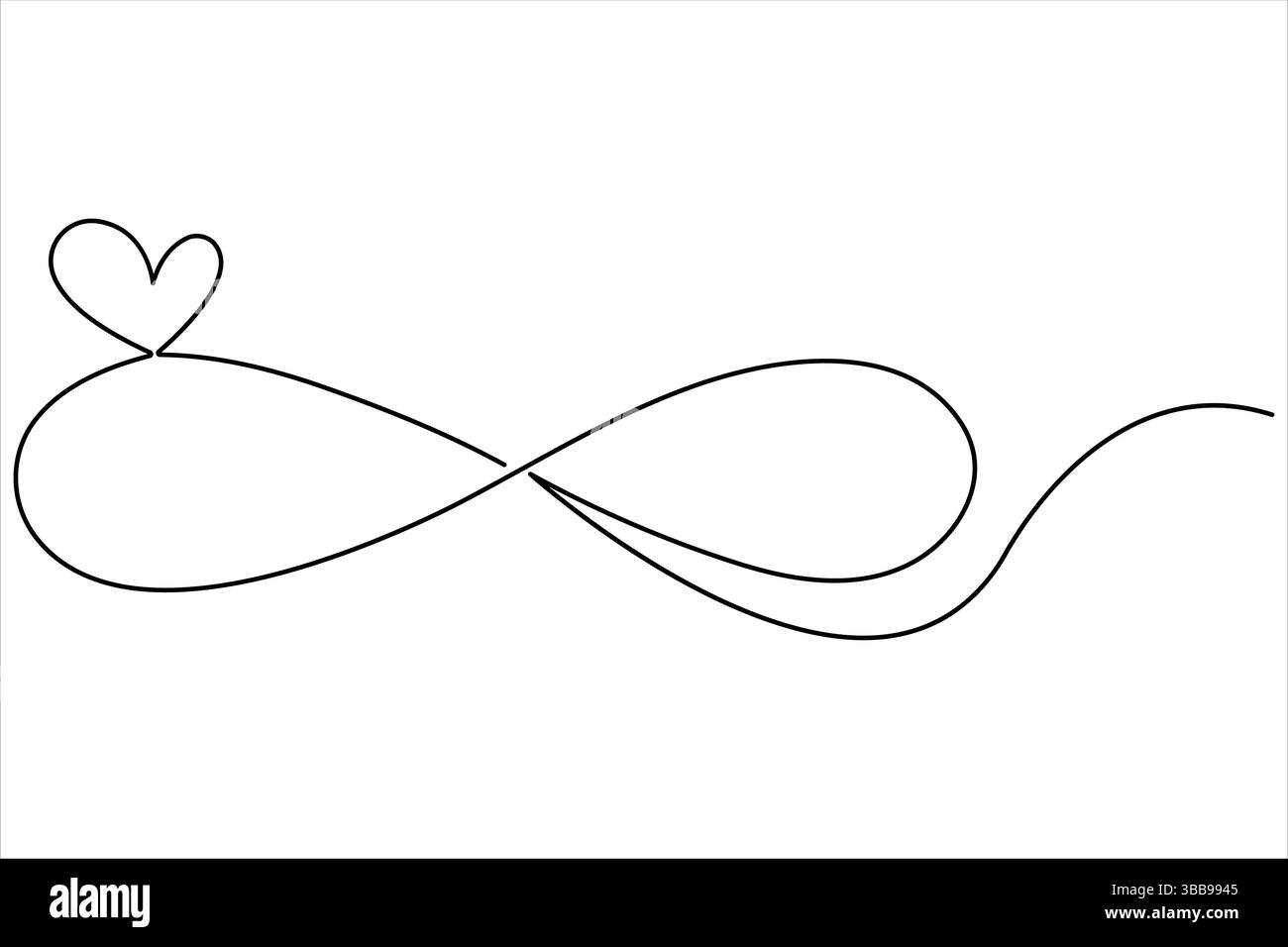 Single continuous line of infinity symbol. Vector one line illustration ...