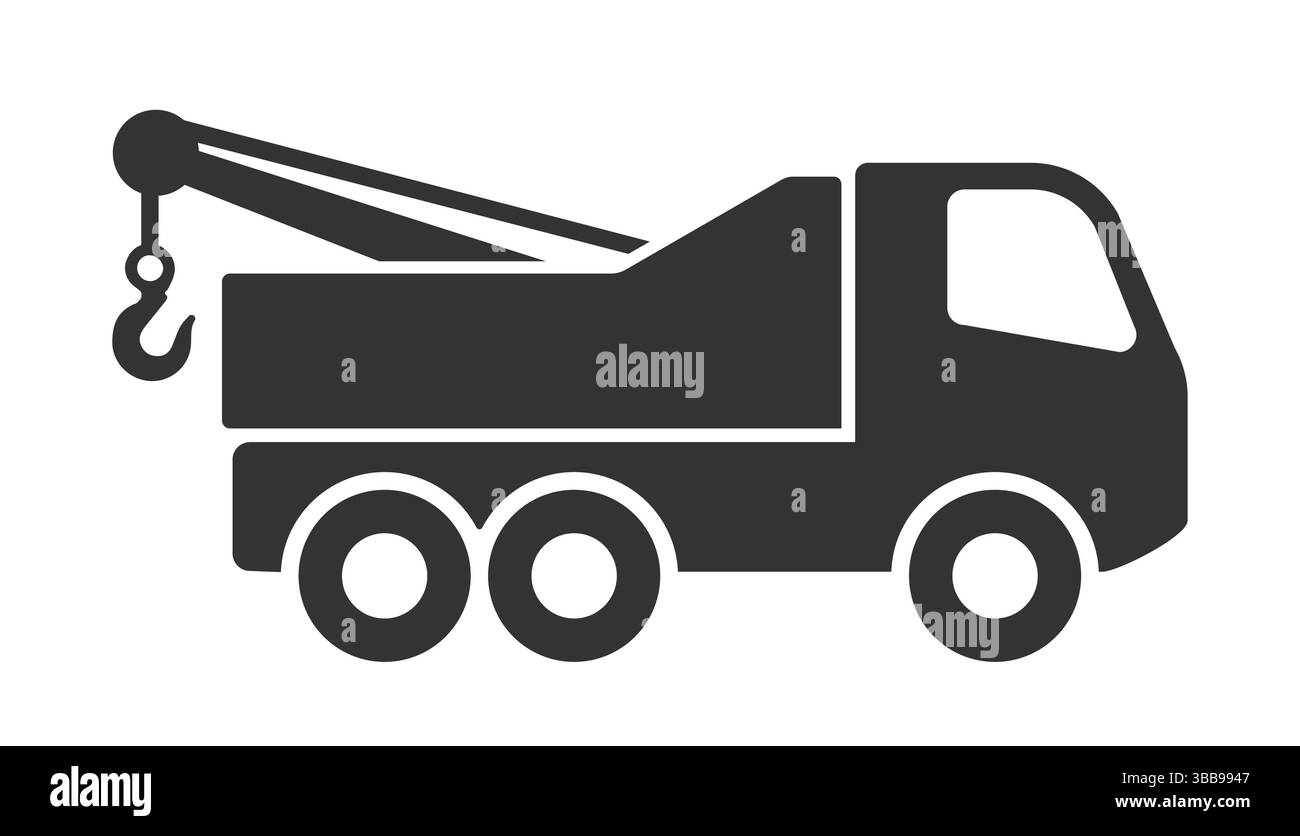 Recovery truck icon symbol shape. Breakdown cover logo sign. Recovery ...