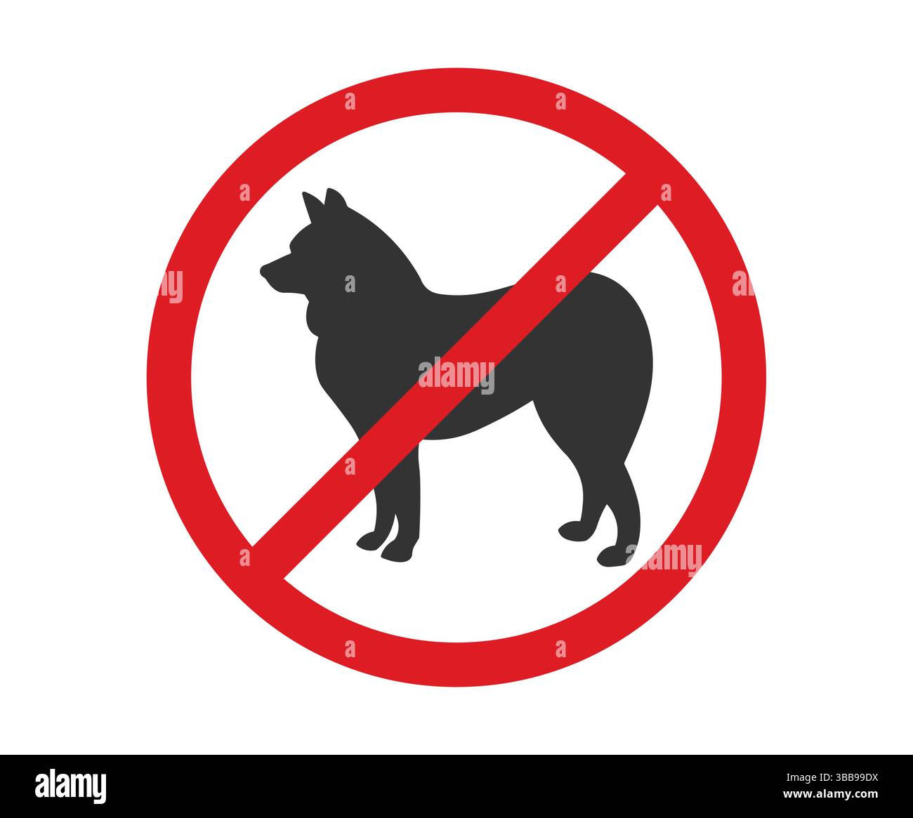 No Dog prohibited icon symbol shape. Dog not allowed pet silhouette ...