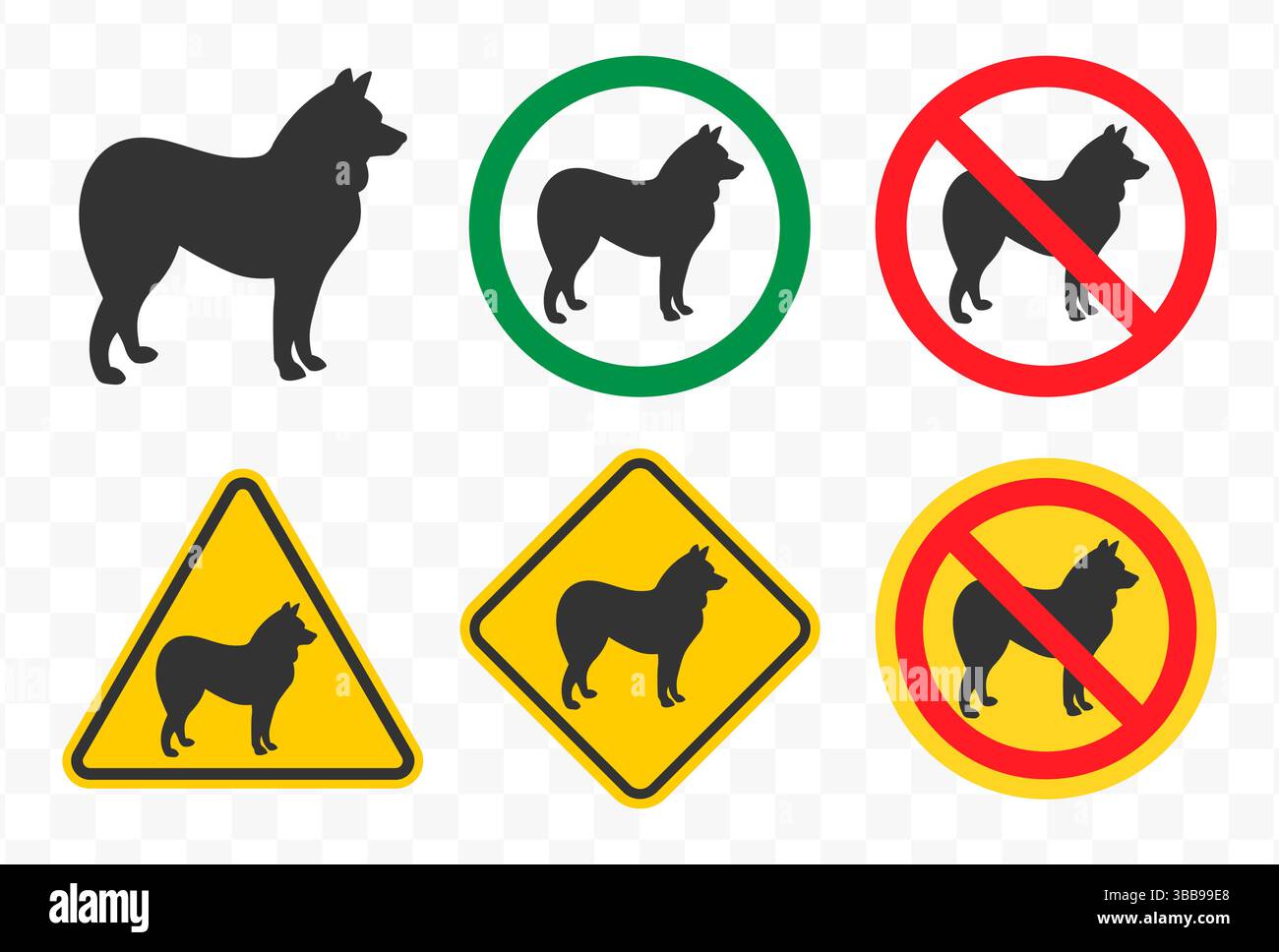 No Dog prohibited icon symbol shape. Dog not allowed pet silhouette ...