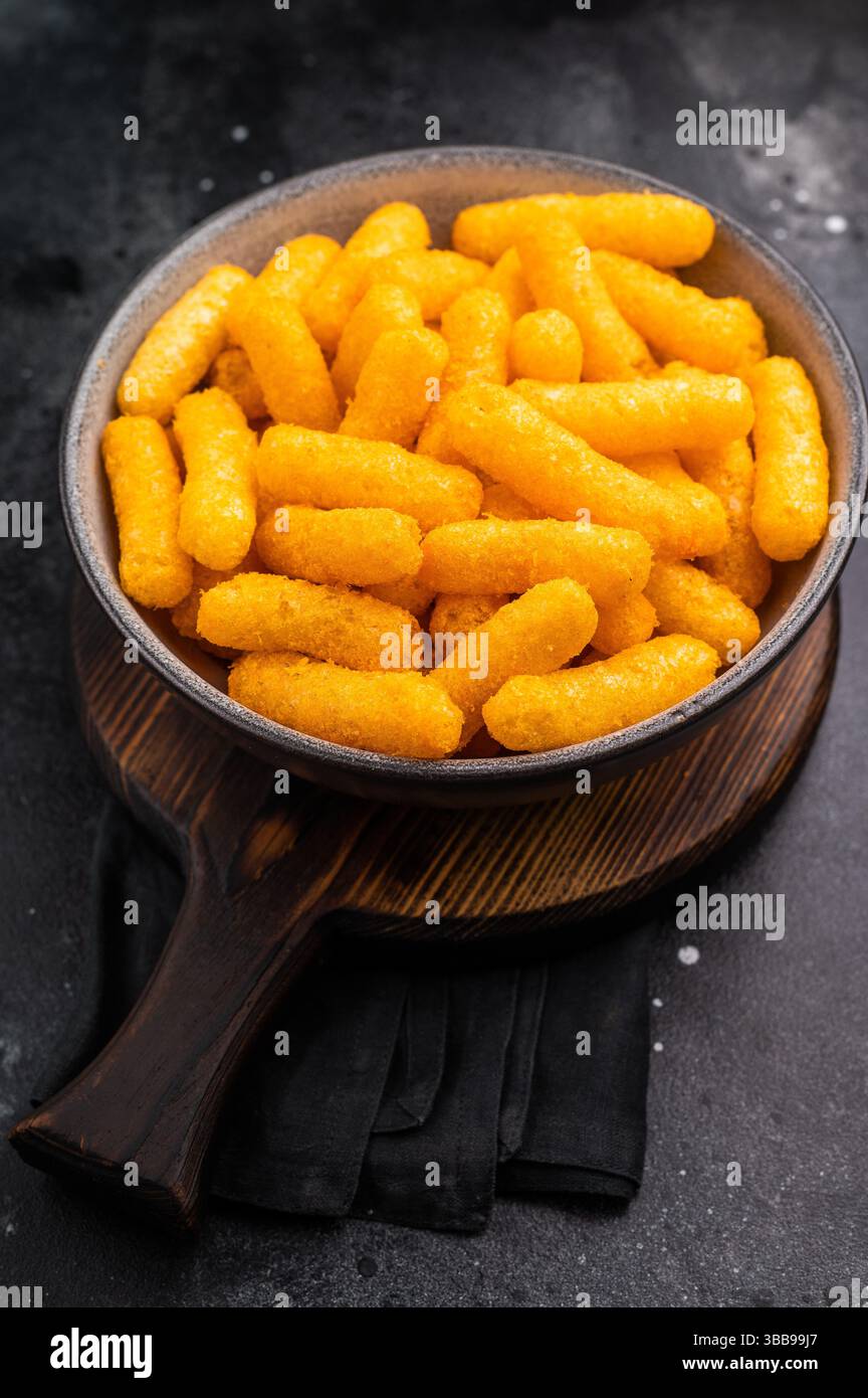 Deliciously addictive cheese flavored corn puffs, beautifully arranged ...