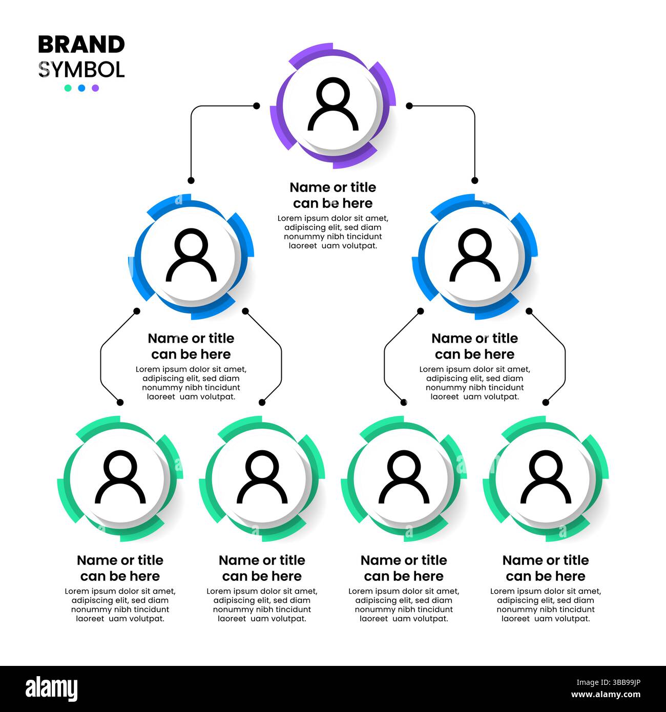 Infographic template with 3 layers. Leadership. Can be used for ...