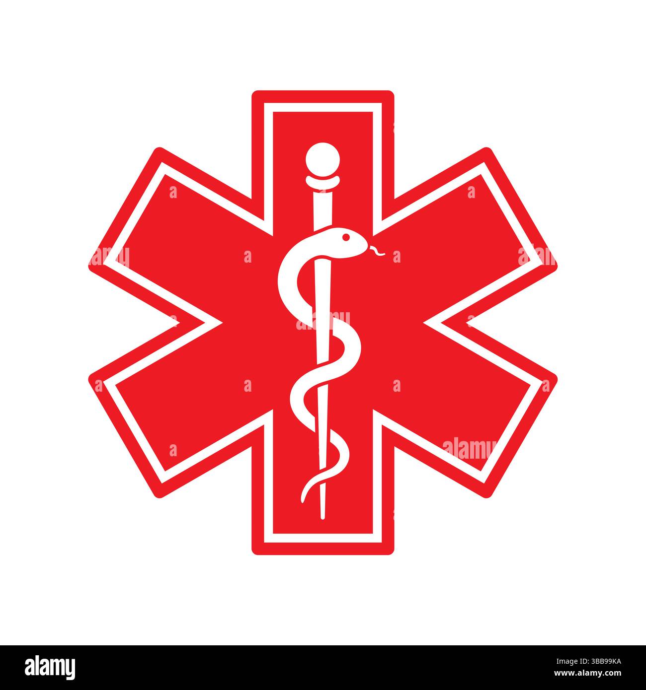 Symbol of the cross with the caduceus icon. Emt Paramedic, EMT Star of ...