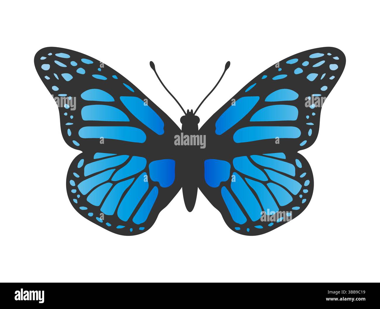 Monarch Butterfly silhouette icon symbol. Flying Butterfly moth logo ...