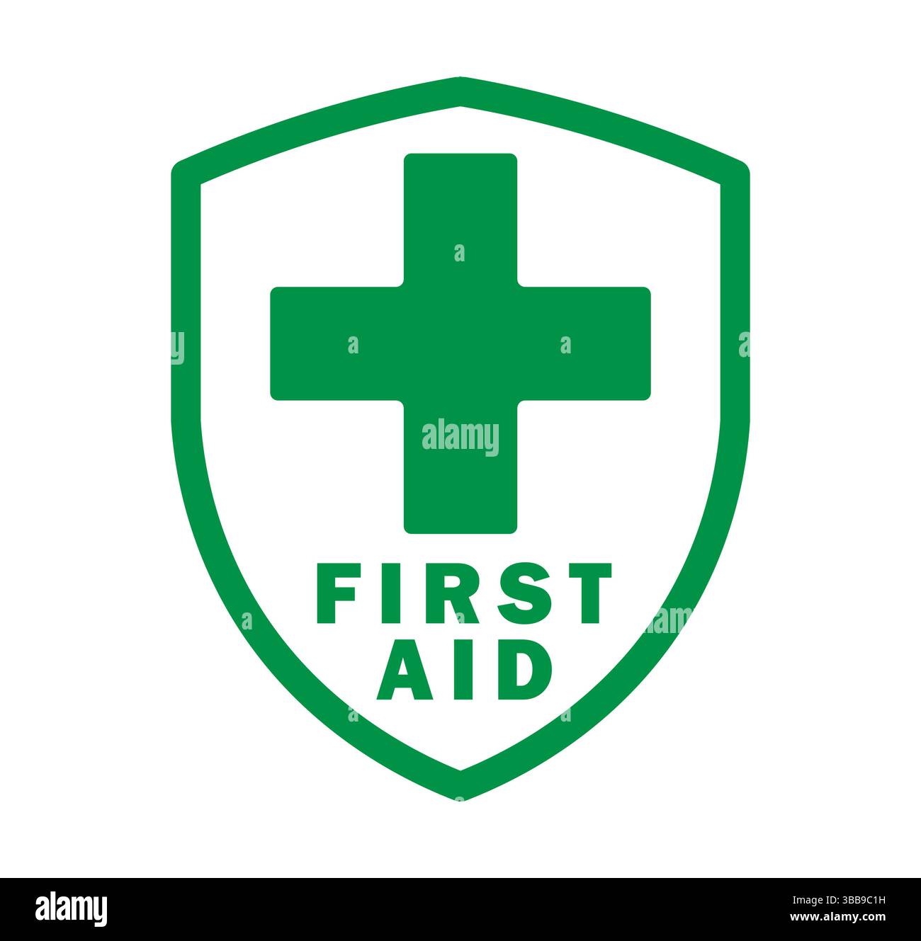 First Aid circle round medical icon symbol. Hospital doctor sign logo ...