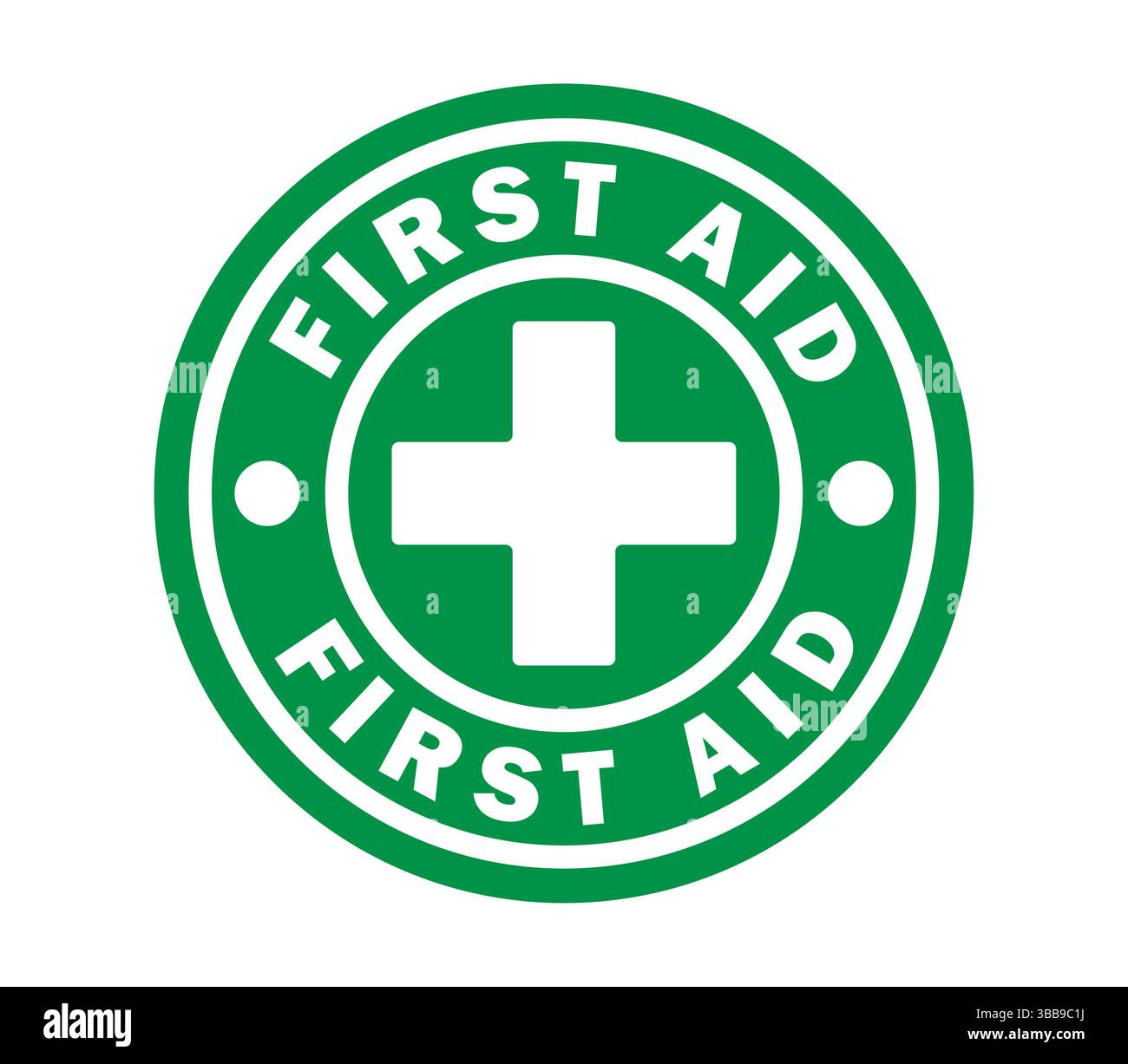 First Aid circle round medical icon symbol. Hospital doctor sign logo ...