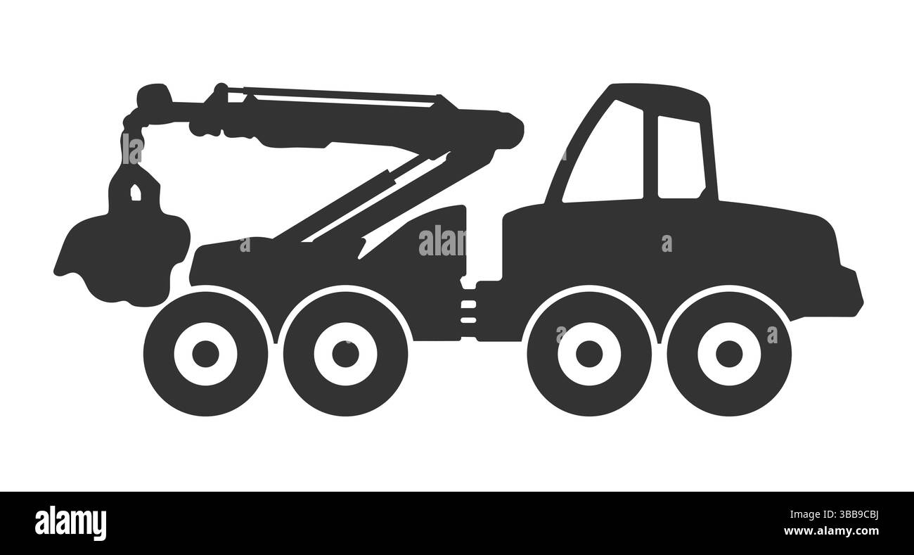 Forest harvesting warning. Log harvester icon symbol Shape. Timber ...