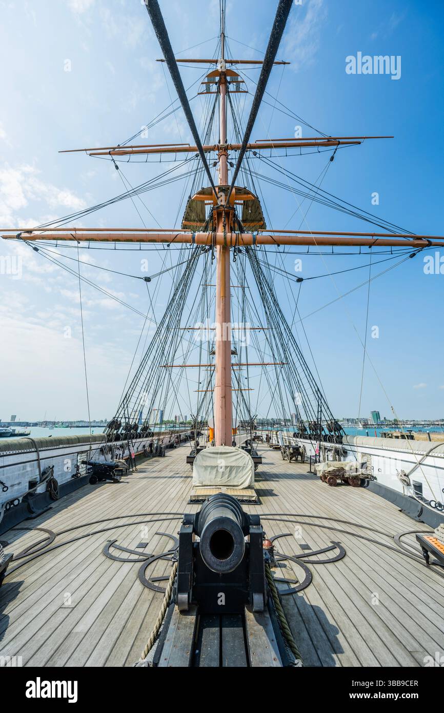 The square rigged HMS Warrior a giant iron clad warship, powered by ...
