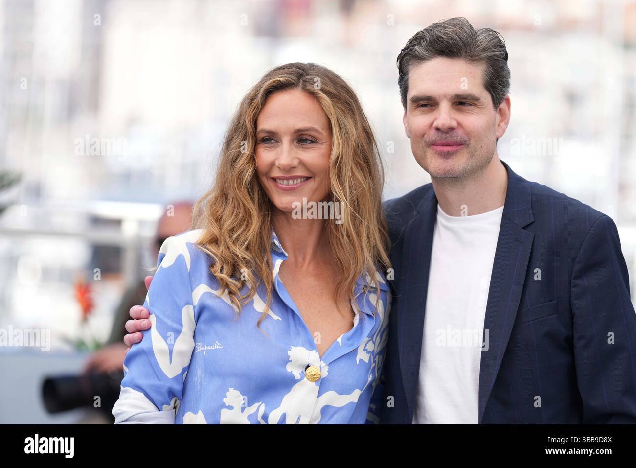 Cecile de France, left, and director Yann Gozlan pose for photographers ...