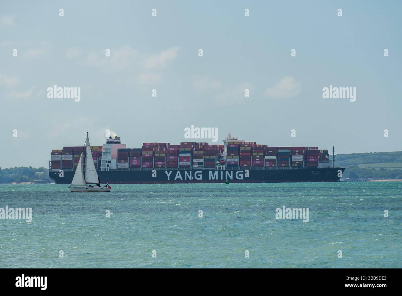 Sailing ships and other vessels (including the Yang Ming a huge ...