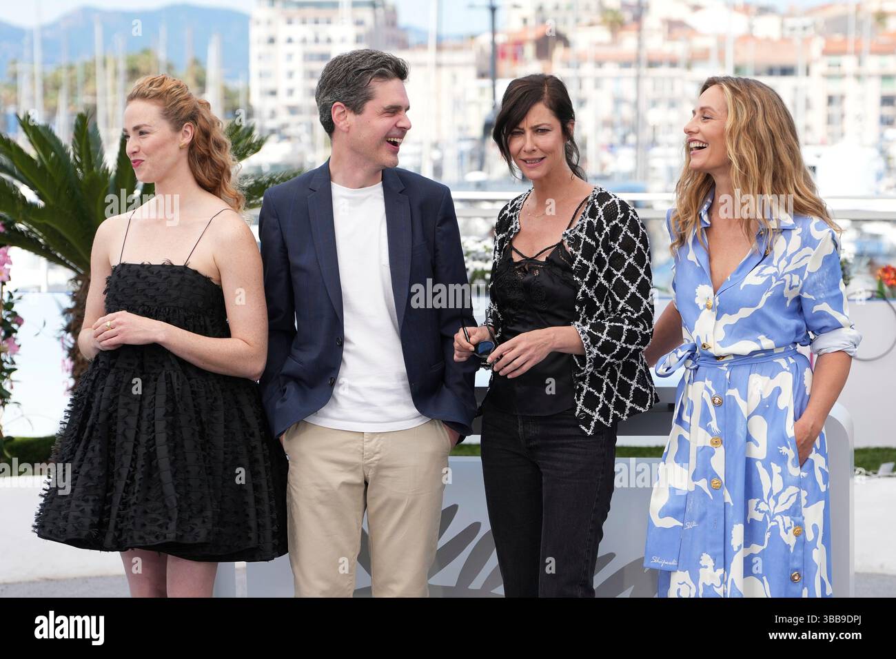 Freya Mavor, from left, director Yann Gozlan, Anna Mouglalis, and ...