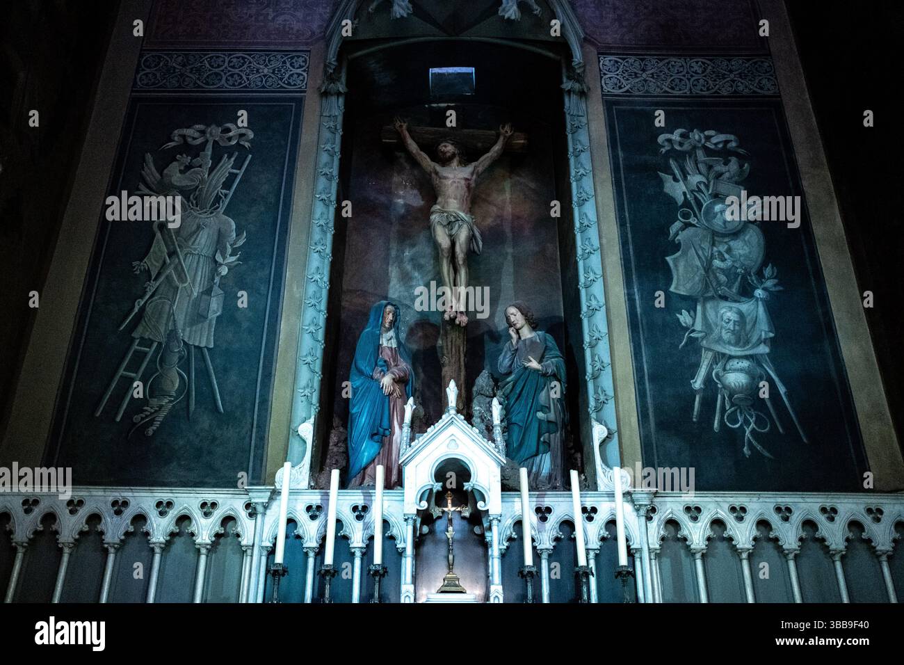 Interior of the Basilica Cathedral christian catholic Saint-Jean ...