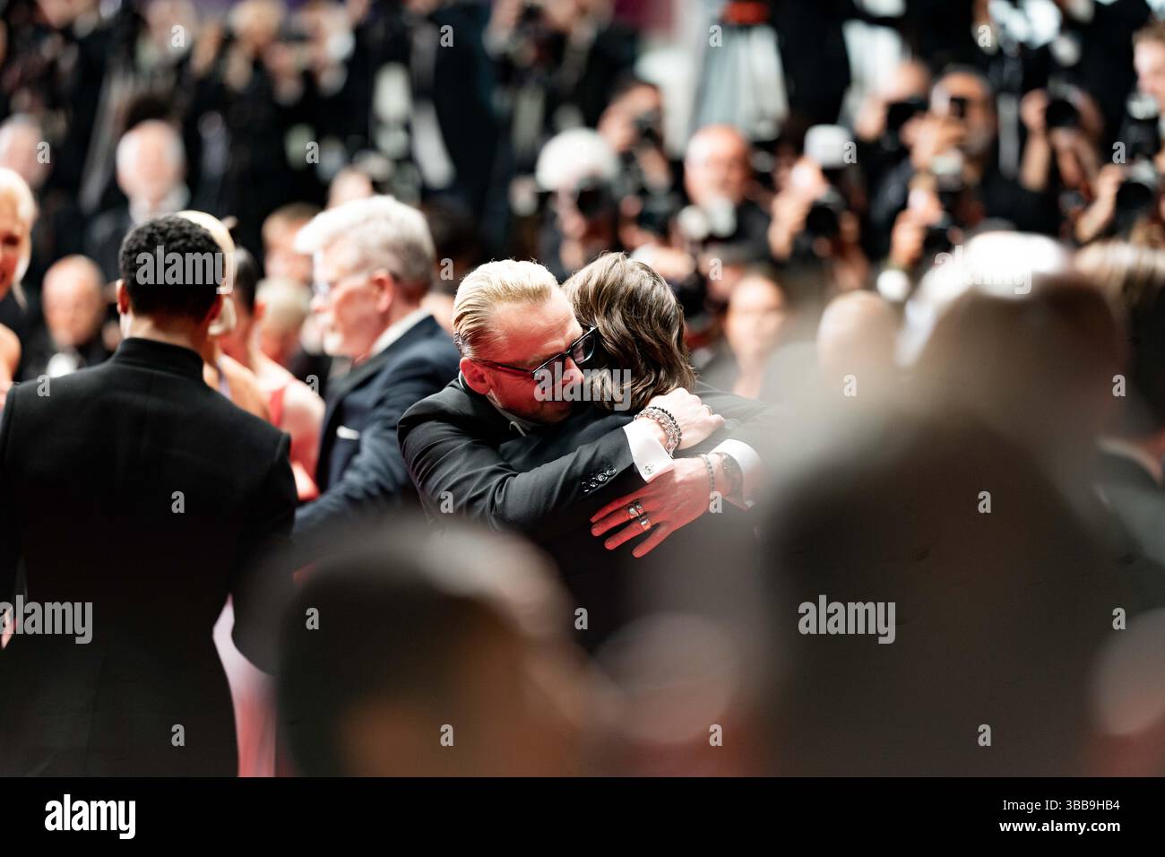 CANNES, FRANCE - MAY 14: (L-R) Eddie Hamilton, Hayley Atwell, Greg ...