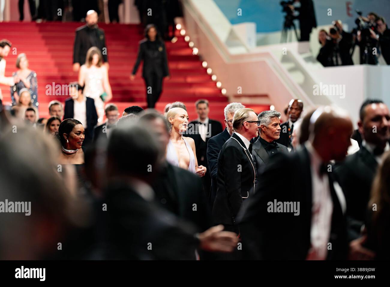 CANNES, FRANCE - MAY 14: (L-R) Eddie Hamilton, Hayley Atwell, Greg ...