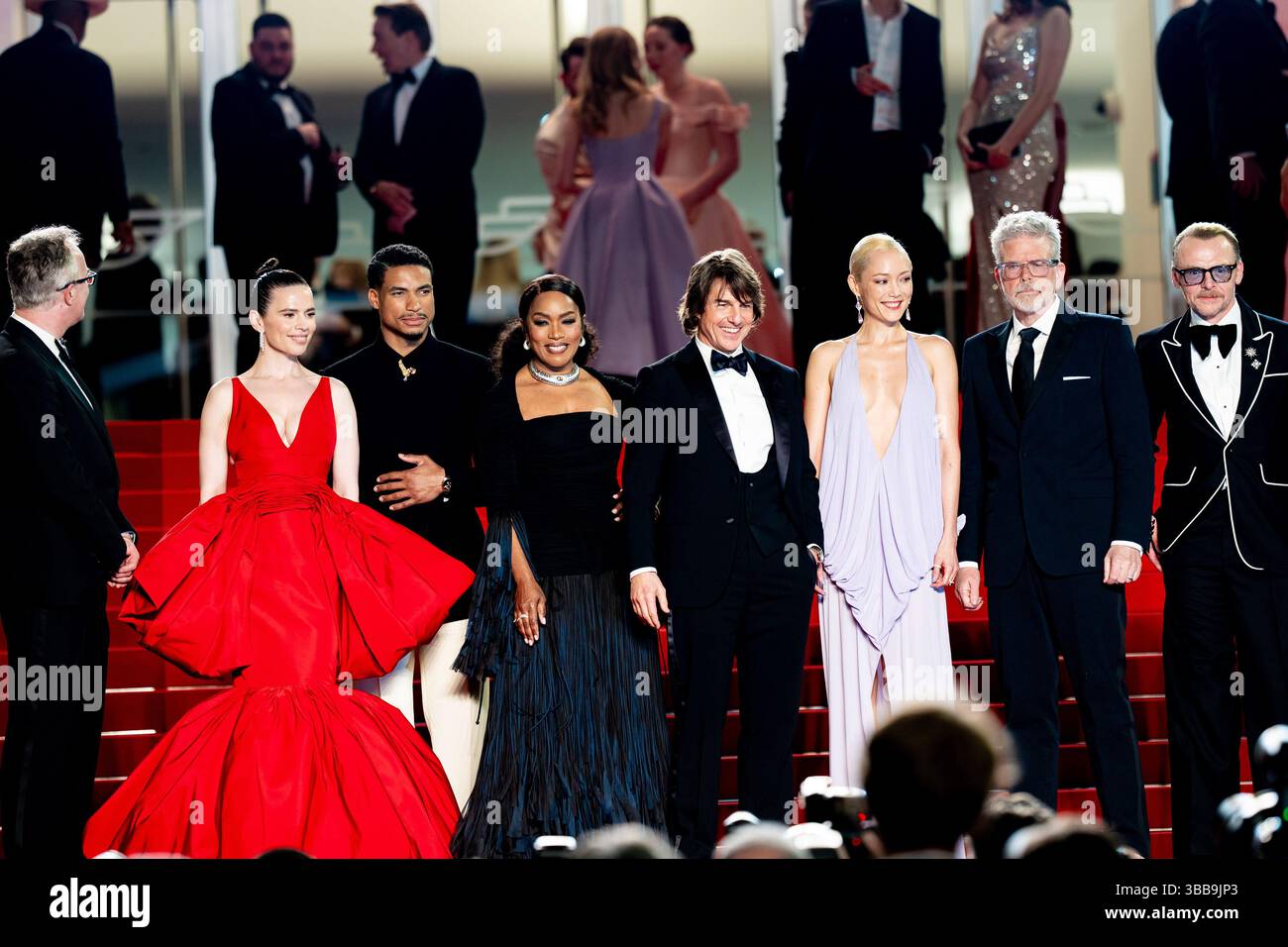 CANNES, FRANCE - MAY 14: (L-R) Eddie Hamilton, Hayley Atwell, Greg ...