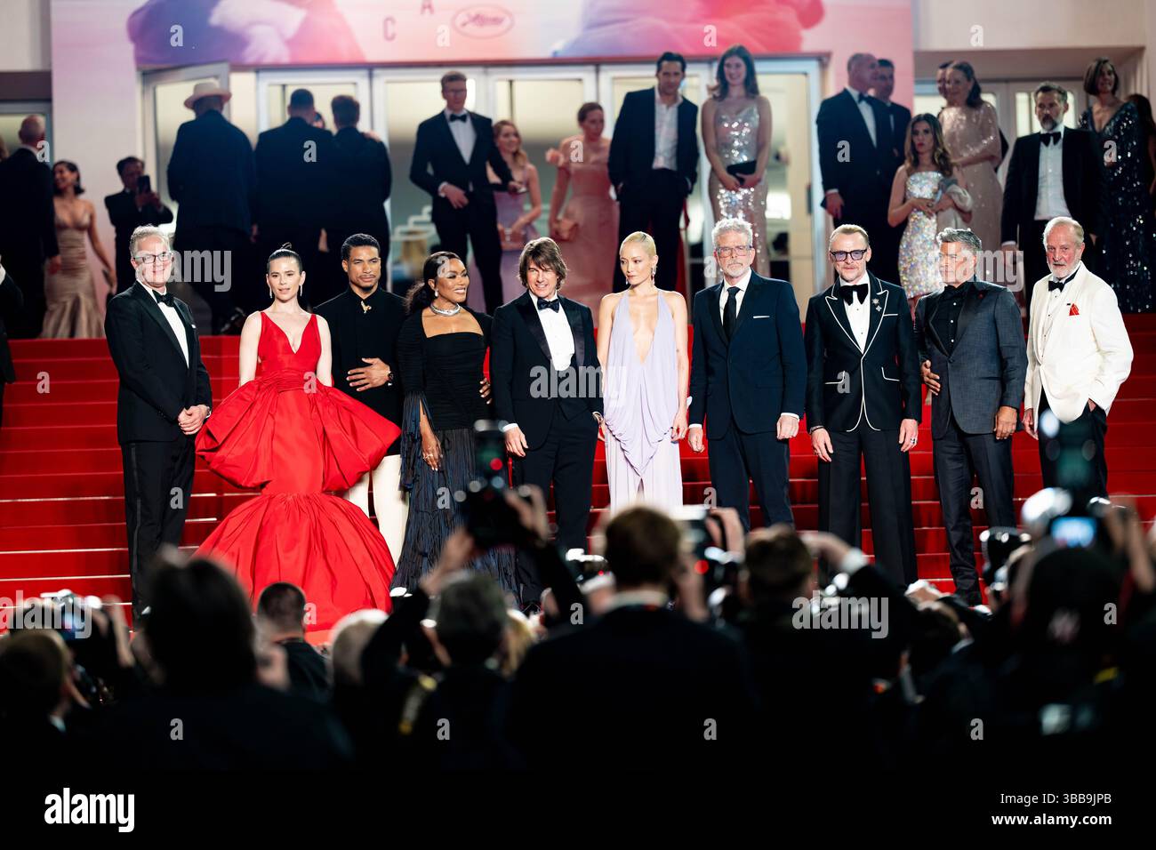 CANNES, FRANCE - MAY 14: (L-R) Eddie Hamilton, Hayley Atwell, Greg ...