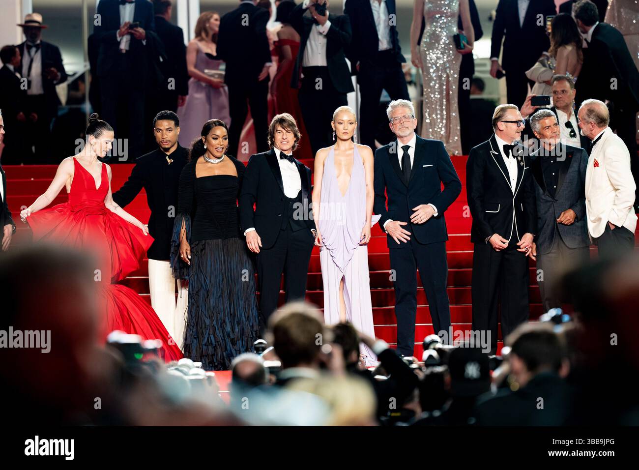 CANNES, FRANCE - MAY 14: (L-R) Eddie Hamilton, Hayley Atwell, Greg ...