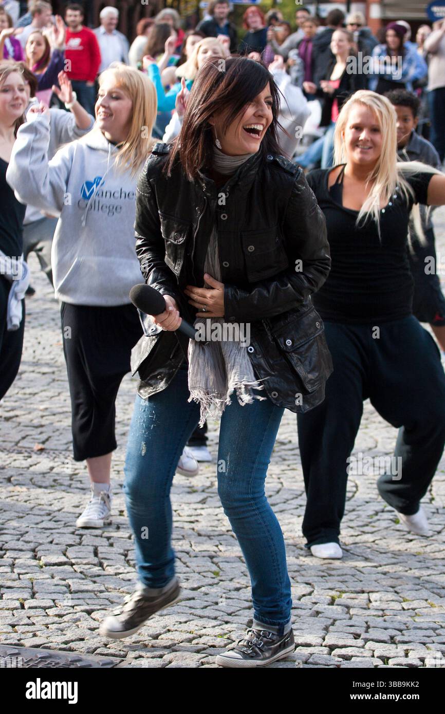 Davina McCall challenges Manchester to show off their dance moves for ...