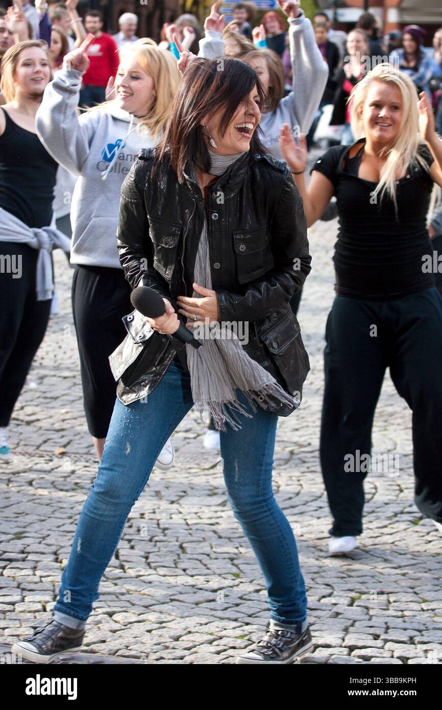 Davina McCall challenges Manchester to show off their dance moves for ...