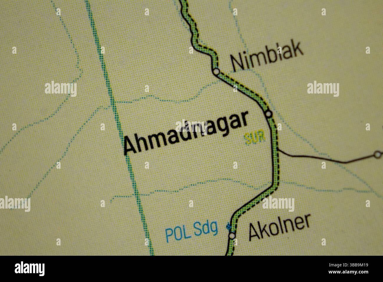 Ahmadnagar - India Railways junction schematic transport map train ...