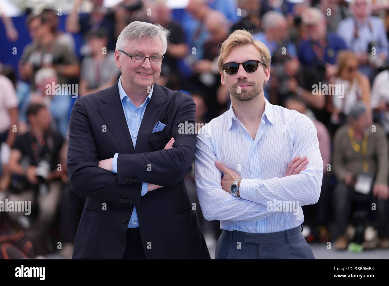 Director Sergey Loznitsa, left, and Aleksandr Kuznetsov poses for ...