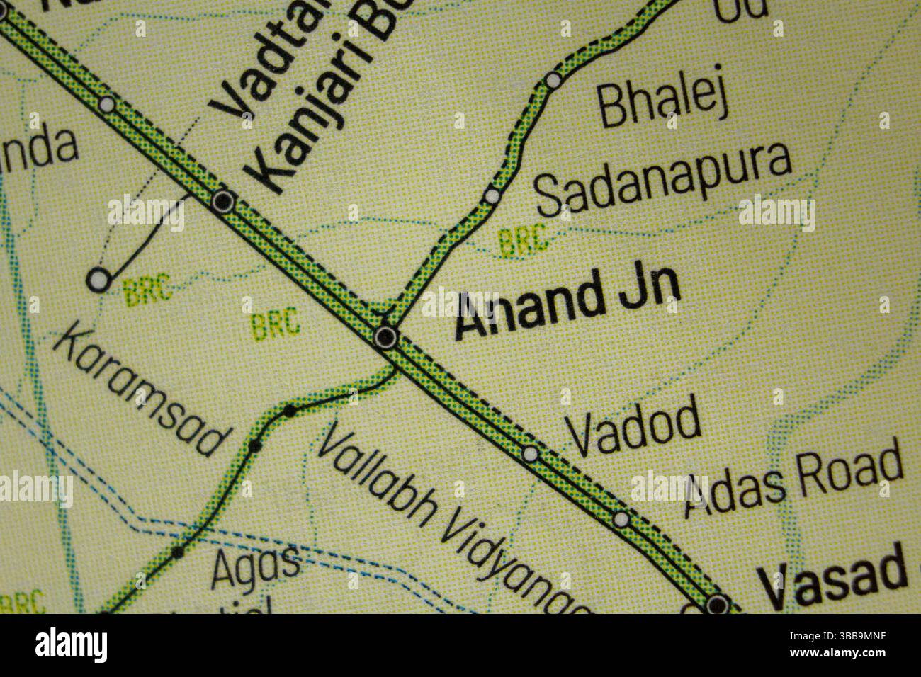 Anand Jn - India Railways junction schematic transport map train ...