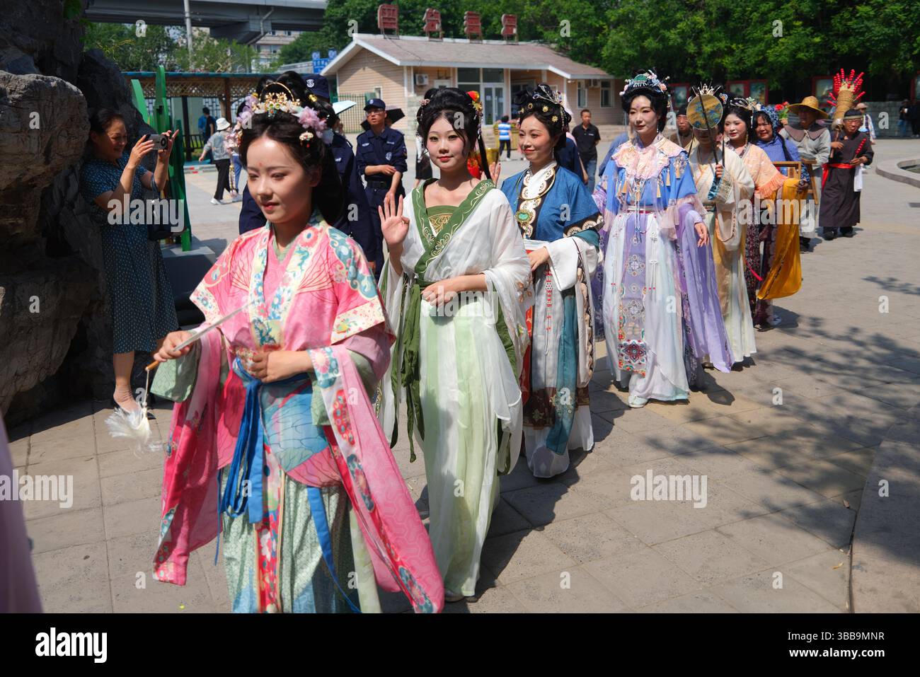 A hanfu show is staged in Shuangxiu Park in Beijing, China, 13 May ...
