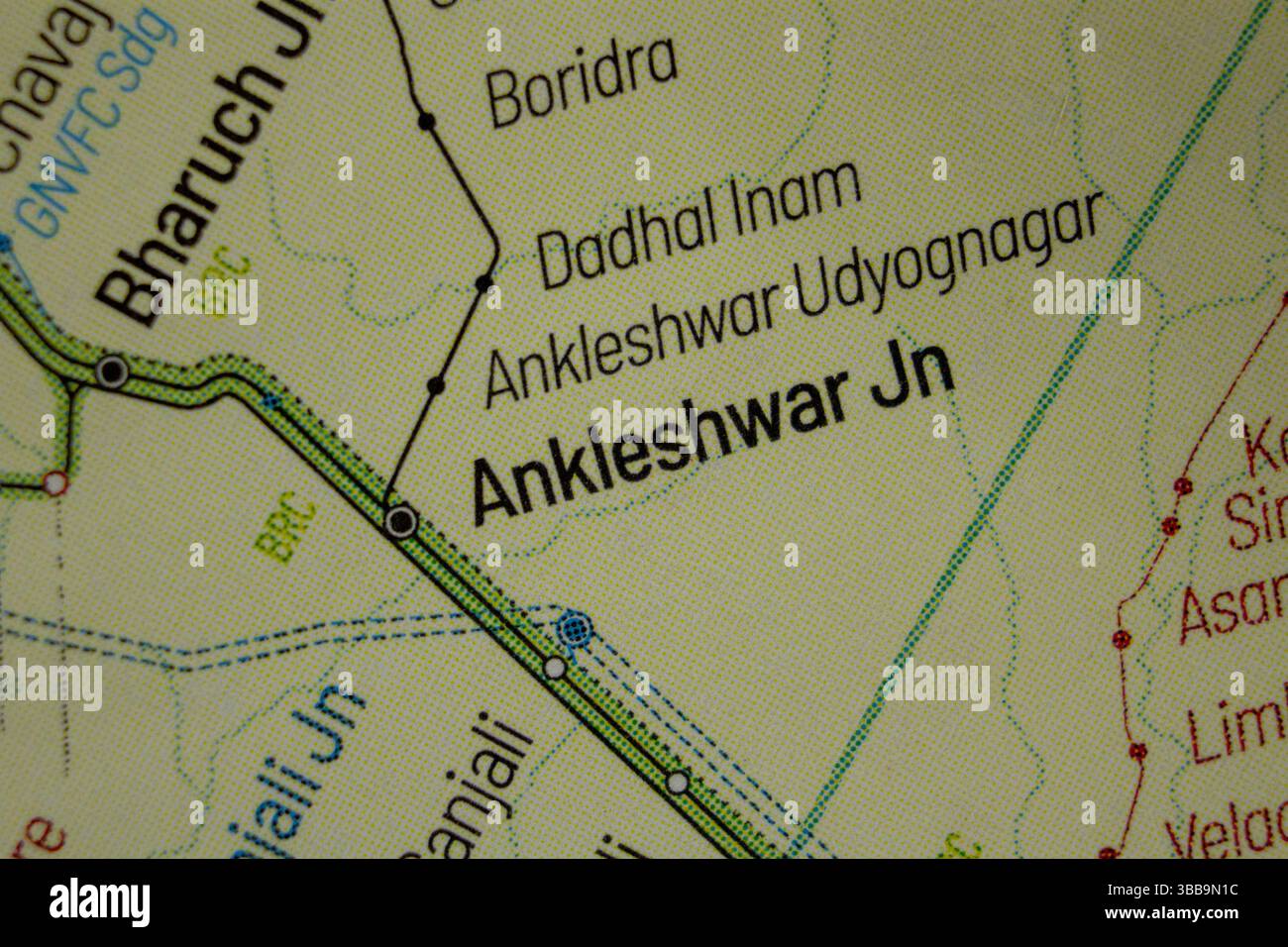 India rail map hi-res stock photography and images - Alamy