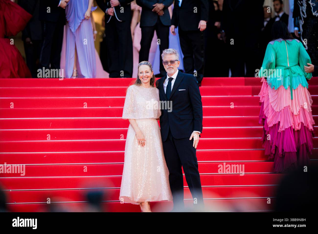 CANNES, FRANCE - MAY 14: (L-R) Eddie Hamilton, Hayley Atwell, Greg ...