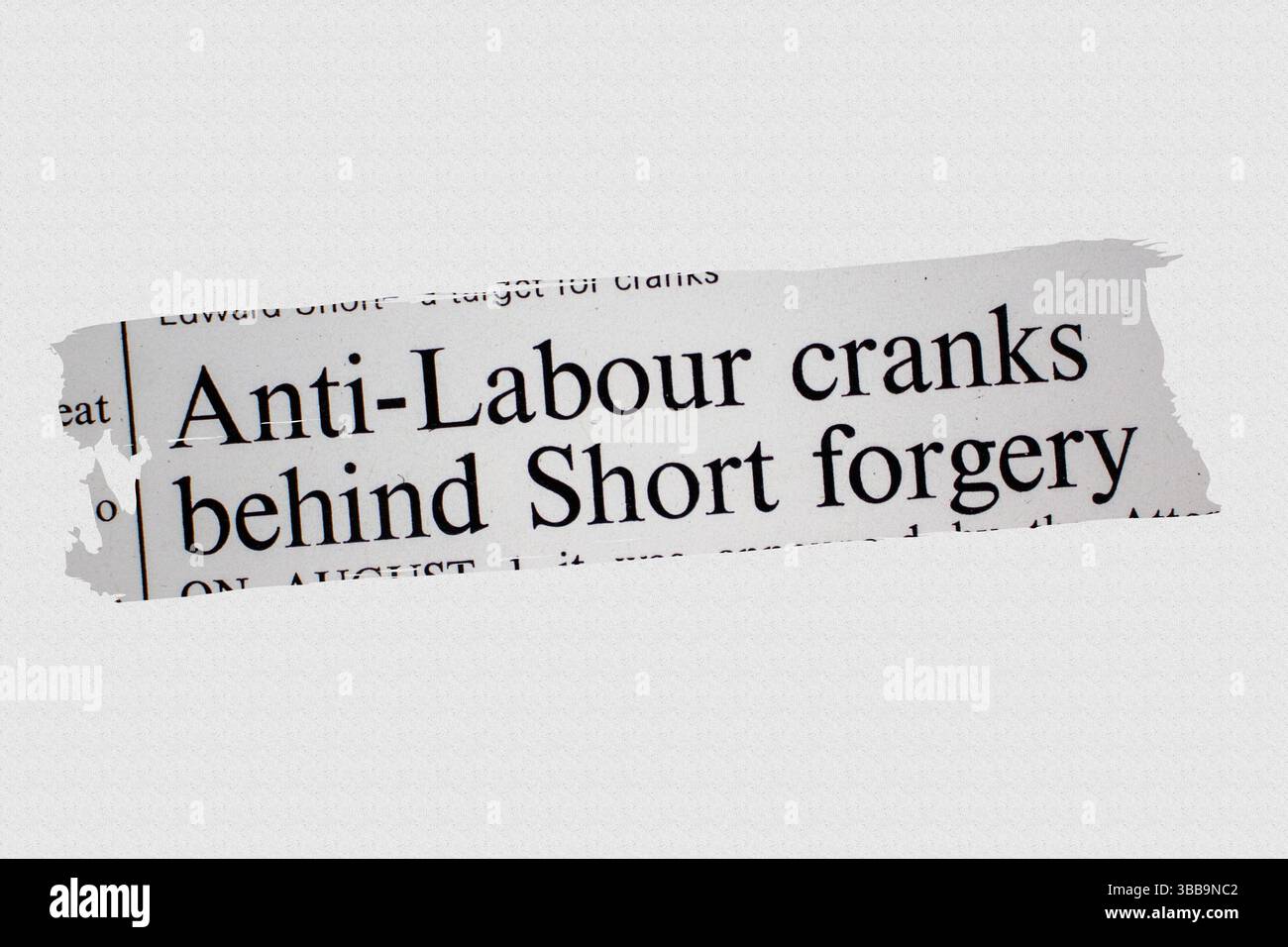 Anti-Labour cranks behind Short forgery - news story from 1974 UK ...