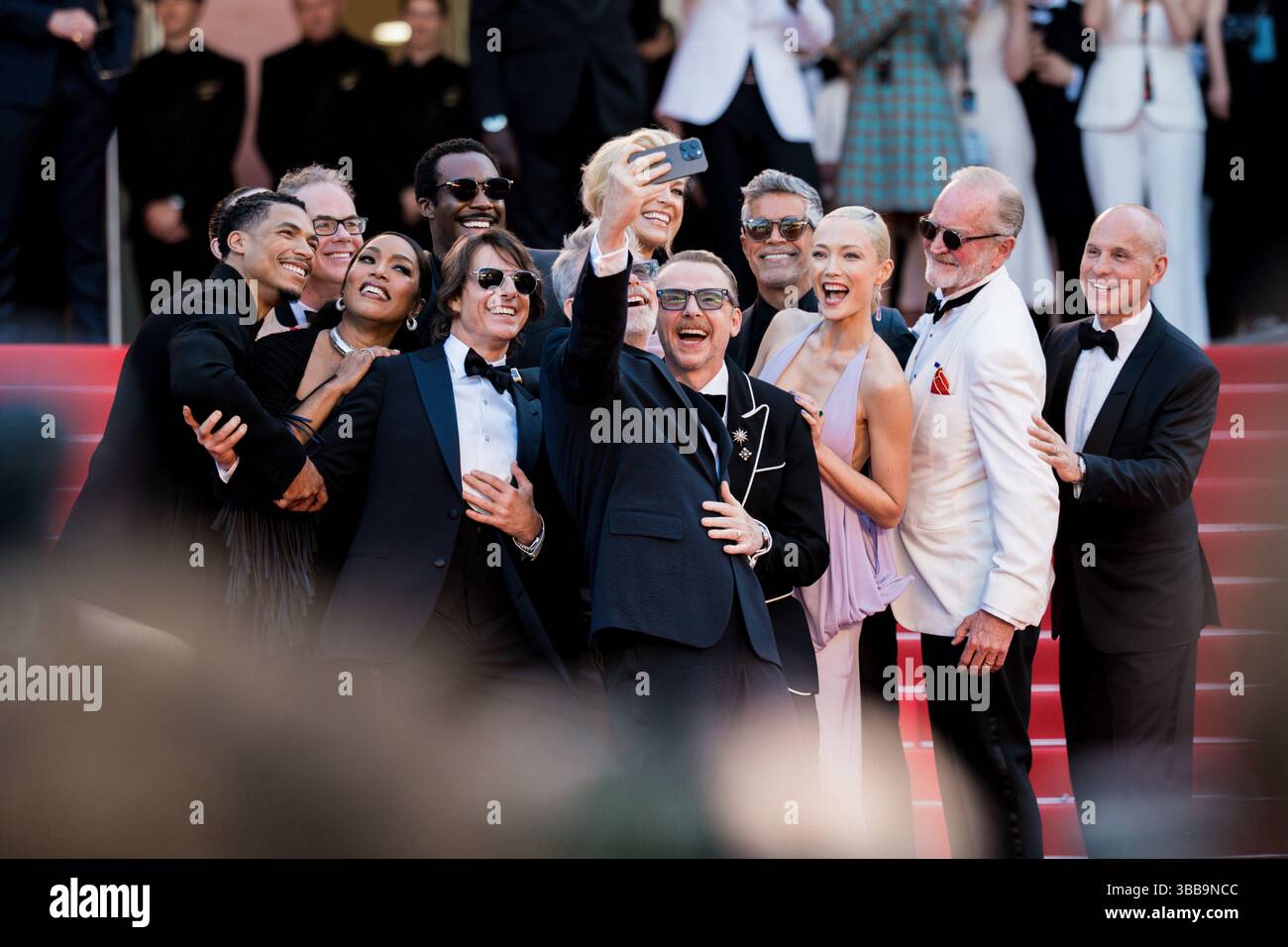 CANNES, FRANCE - MAY 14: (L-R) Eddie Hamilton, Hayley Atwell, Greg ...