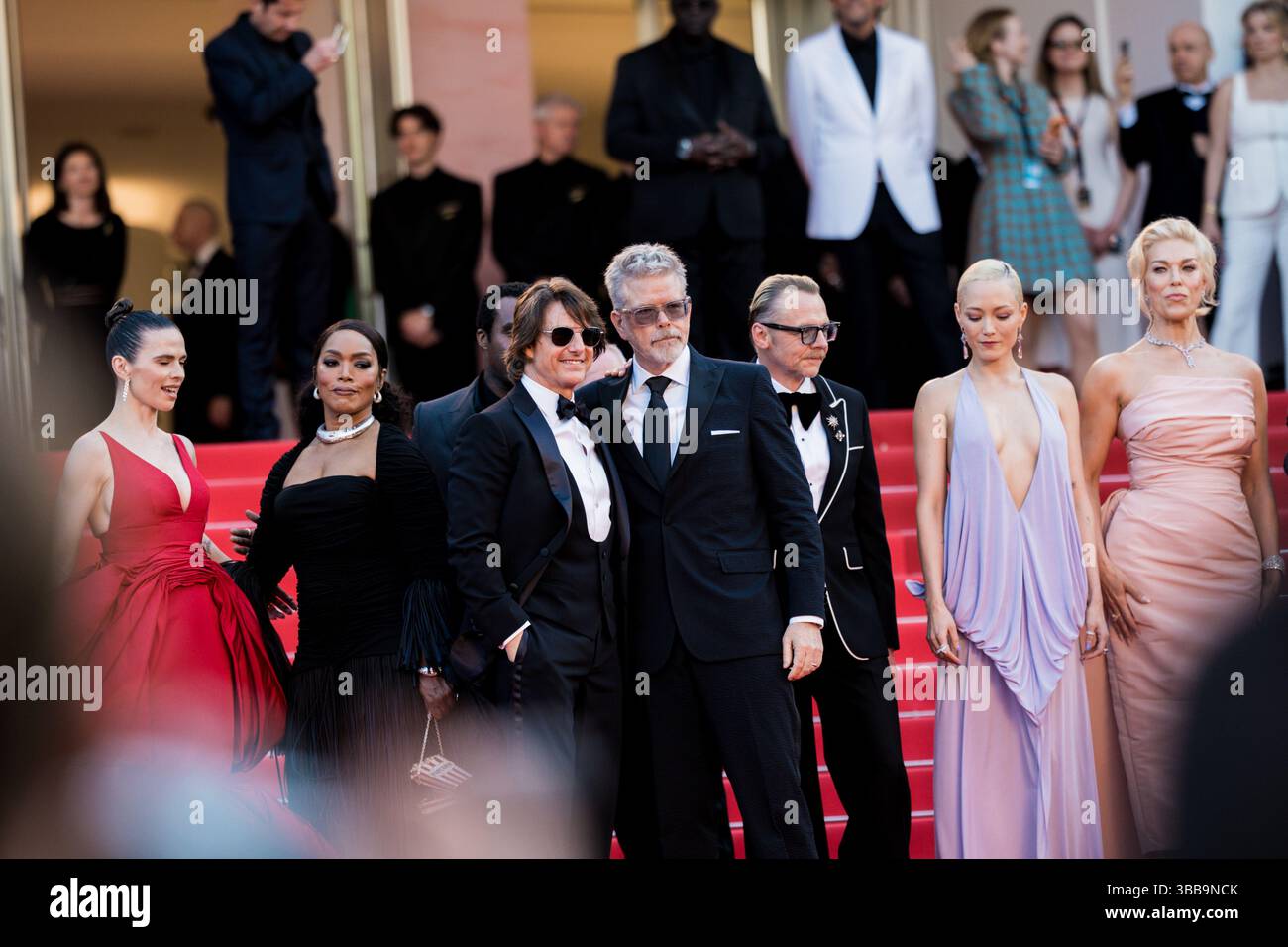 CANNES, FRANCE - MAY 14: (L-R) Eddie Hamilton, Hayley Atwell, Greg ...