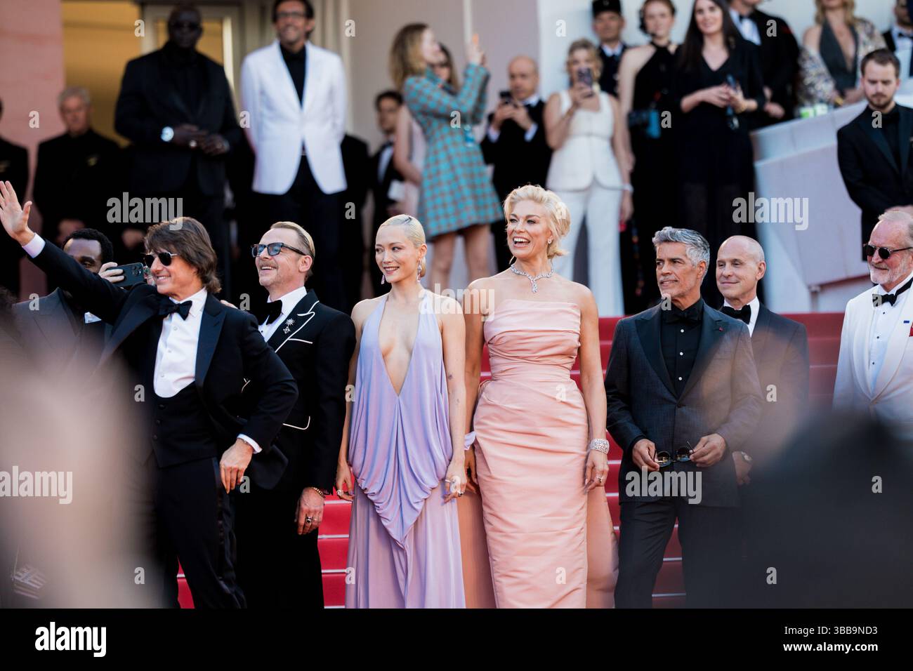 CANNES, FRANCE - MAY 14: (L-R) Eddie Hamilton, Hayley Atwell, Greg ...